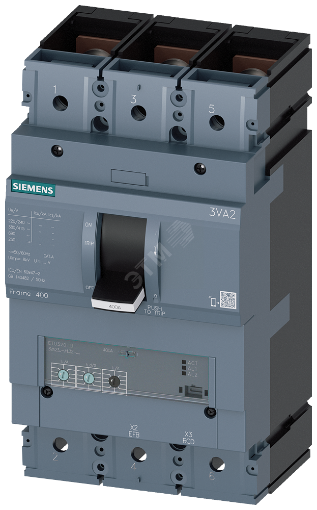 CIRCUIT BREAKER 3VA2 IEC FRAME 400 BREAKING CAPACITY CLASS C ICU=110KA ...