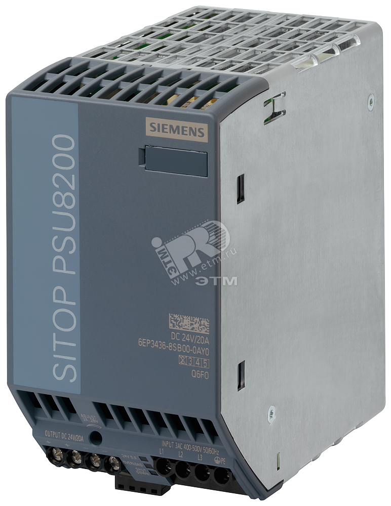 Блок питания SITOP PSU8200 24 V/20 A STABILIZED POWER SUPPLY INPUT: 3 ...