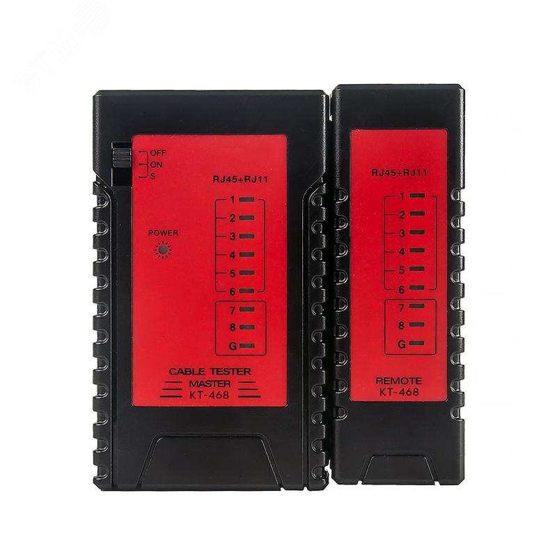 LAN-тестер кабельный KT 468 серия PROLINE артикул 86211 КВТ - купить в Москве и РФ по цене 818. ...