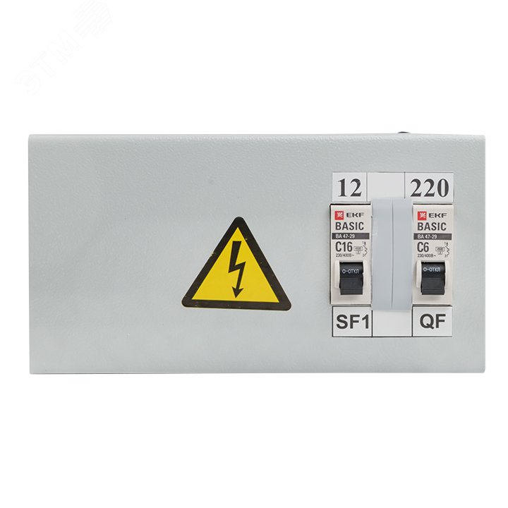 Ящик с понижающим трансформатором ЯТП-220/12/0.25 с двумя автоматами артикул yatp0,25-220/12v-2a ...