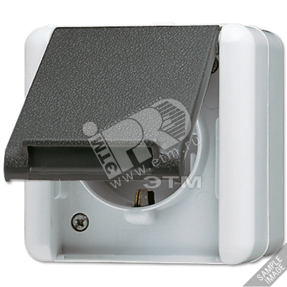 Розетка штепсельная SCHUKO 16А 250V с защитой от детей накладная IP44 ...